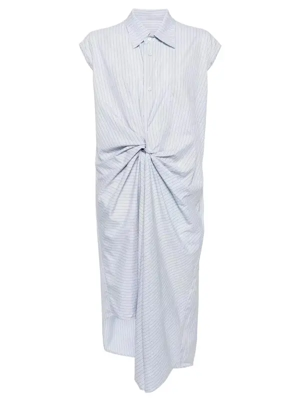 JNBY Draped-design Cotton Dress - Blue