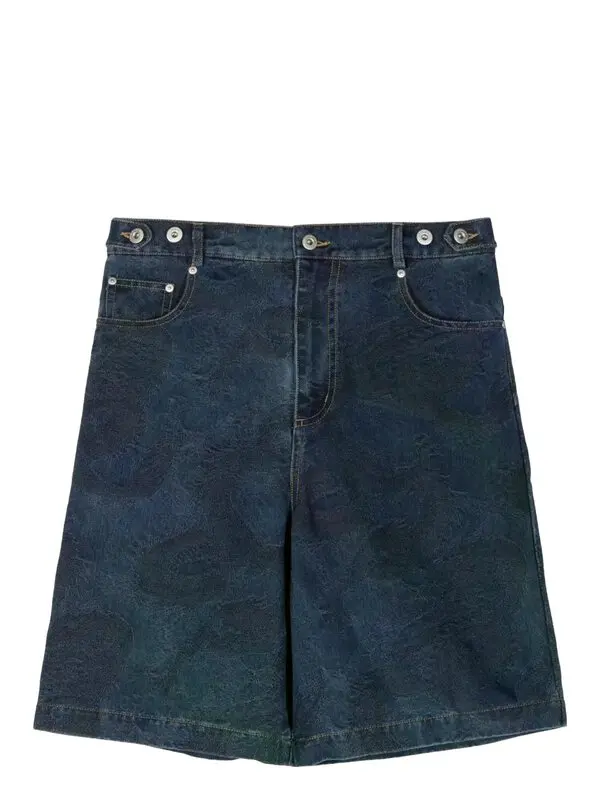 FENG CHEN WANG Dragon Jacquard Denim Shirt - Blue