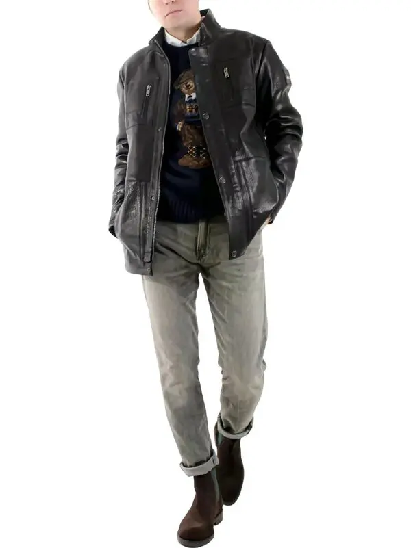 POCHE PARIS Faux-leather Jacket - Black