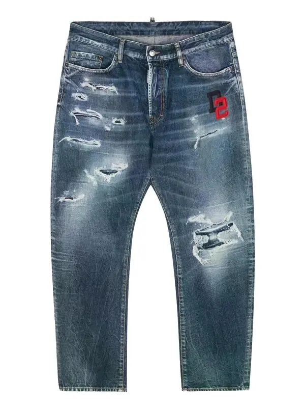 Dsquared2 Ripped Cropped Jeans - Blue