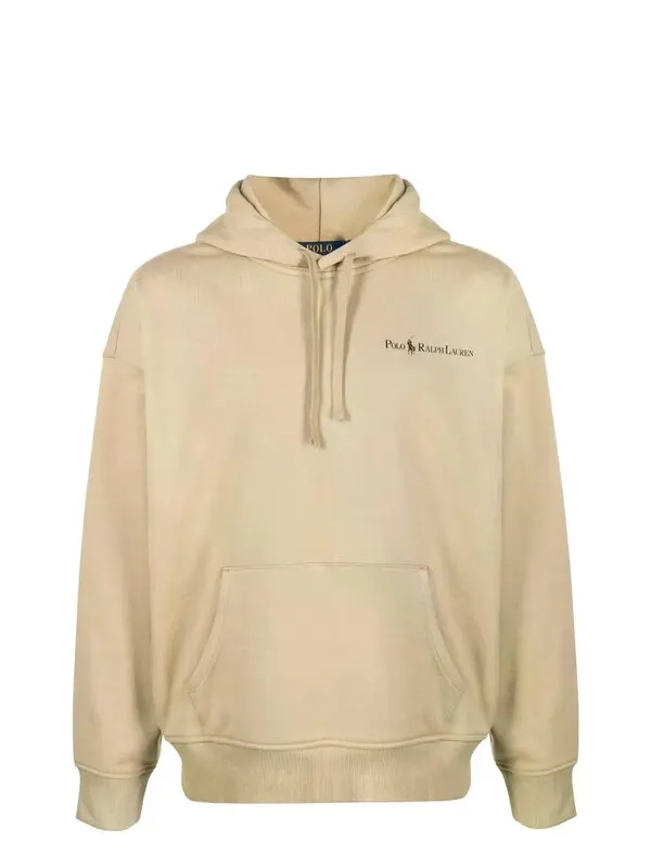 Polo Ralph Lauren Logo-print Jersey Hoodie - Neutrals
