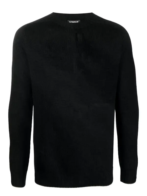 DONDUP Ribbed-detail Knit Jumper - Black