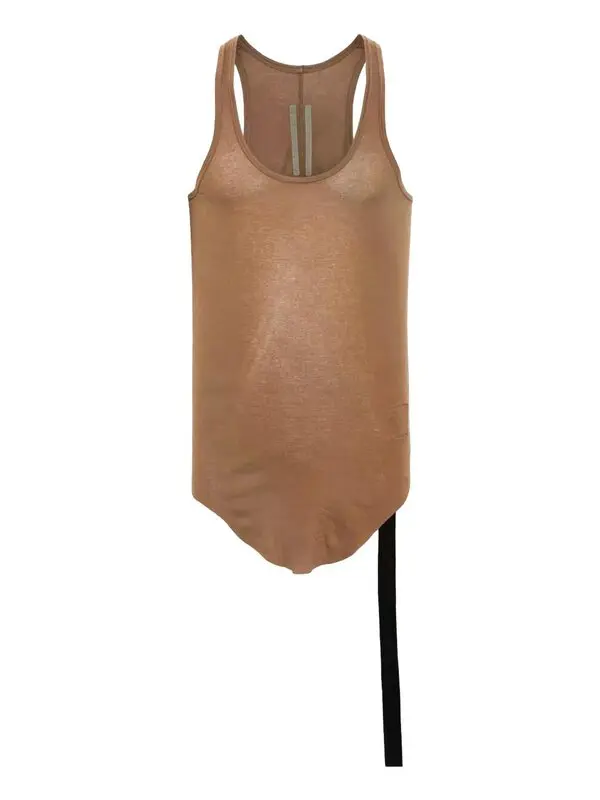 Rick Owens Khaki Cotton Tank Top - Brown