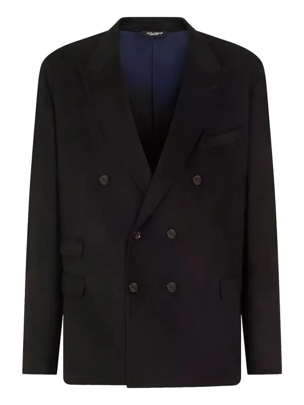 Dolce & Gabbana Double-breasted Cashmere Blazer - Blue