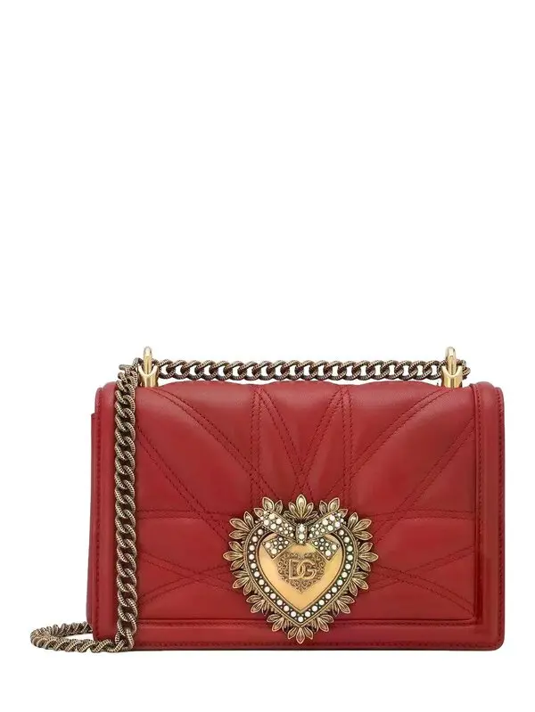 Dolce & Gabbana Medium Devotion Quilted Shoulder Bag - Red