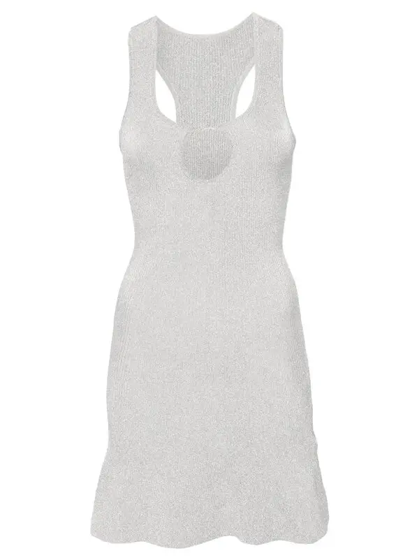 Jacquemus Bril Lurex Mini Dress - Silver