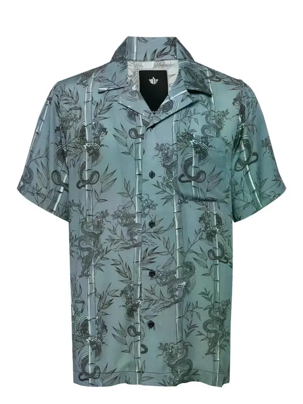 MAHARISHI Dragon Bamboo Shirt - Blue
