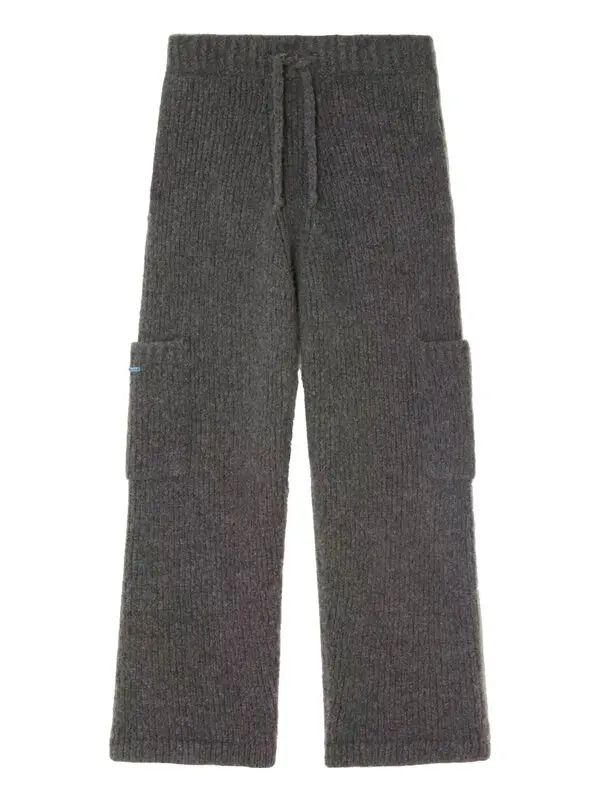Alanui Knitted Straight-leg Trousers - Grey