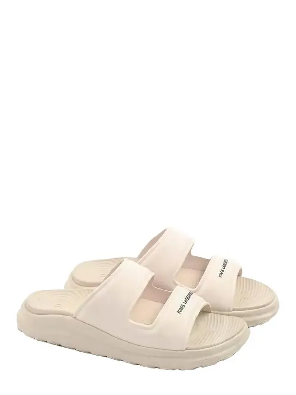 Karl Lagerfeld Logo-print Slides - Neutrals