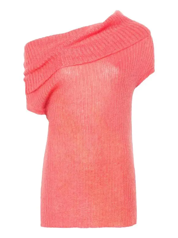 Yohji Yamamoto Cowl-neck Mohair-wool Vest - Pink