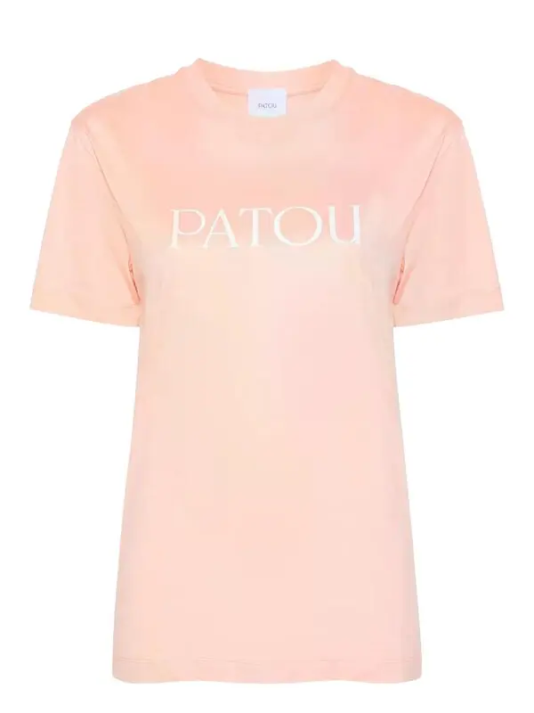 PATOU Logo-print Organic-cotton T-shirt - Orange