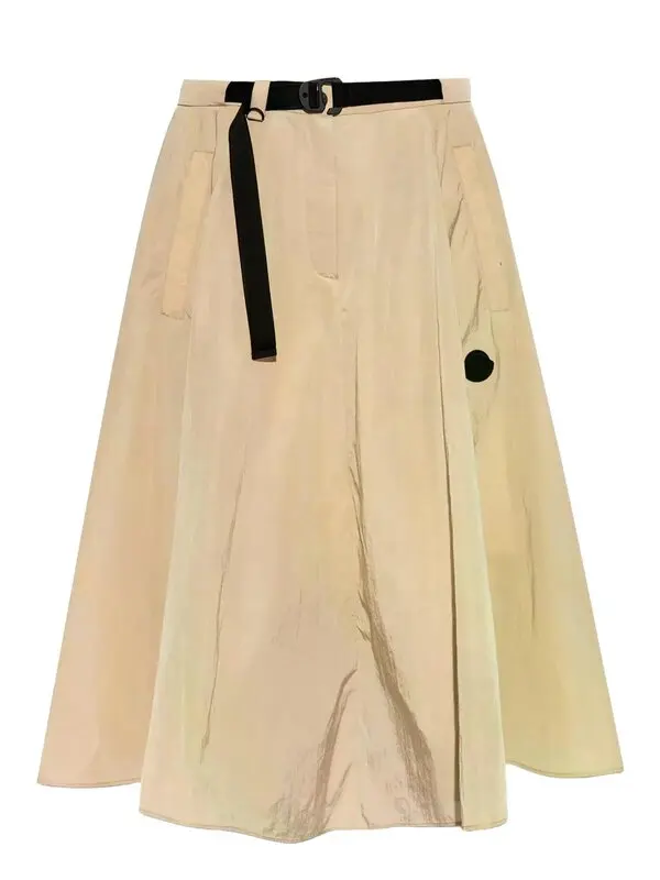Moncler Belted Midi Skirt - Neutrals