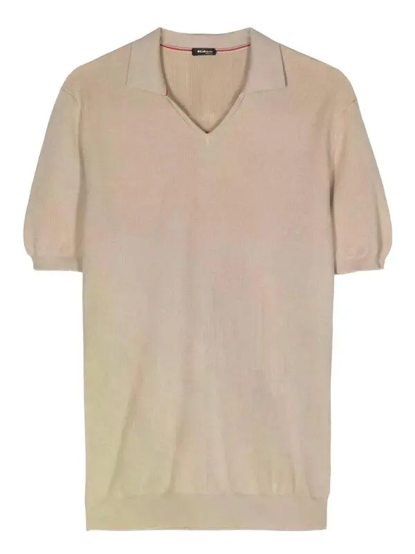 Kiton Fine-knit Cotton Polo Shirt - Neutrals