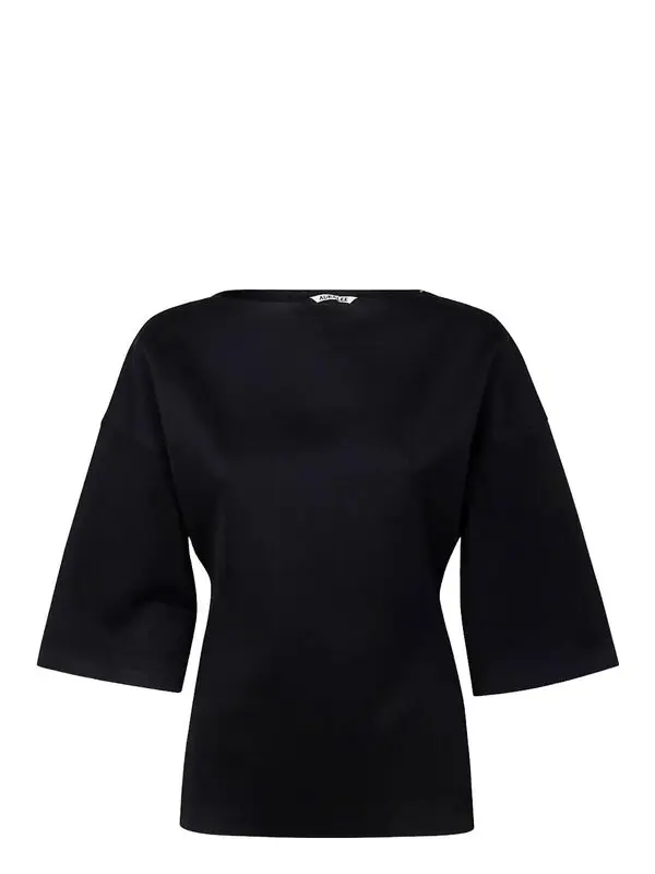 Auralee Slash-neck Top - Blue