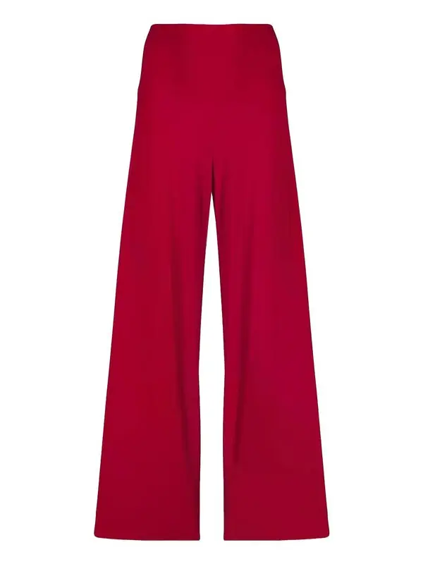Norma Kamali High-waisted Flared Trousers - Red