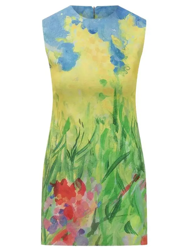 MSGM Floral-print Dress - Blue