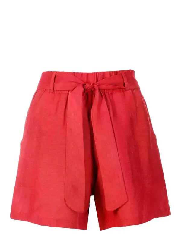 AMIR SLAMA Belted Elasticated Short Shorts - Red