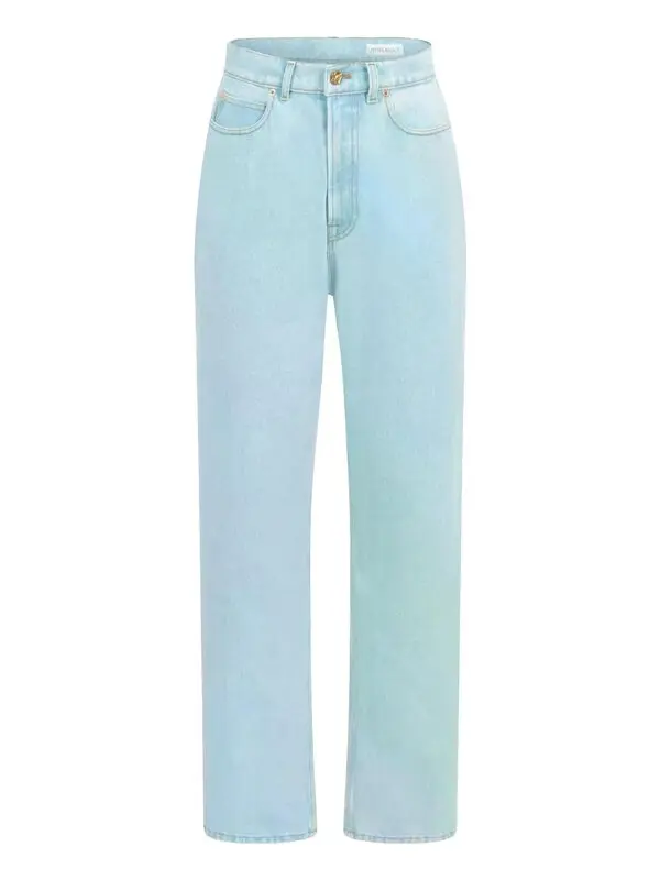 Nina Ricci Logo-patch High-rise Boyfriend Jeans - Blue