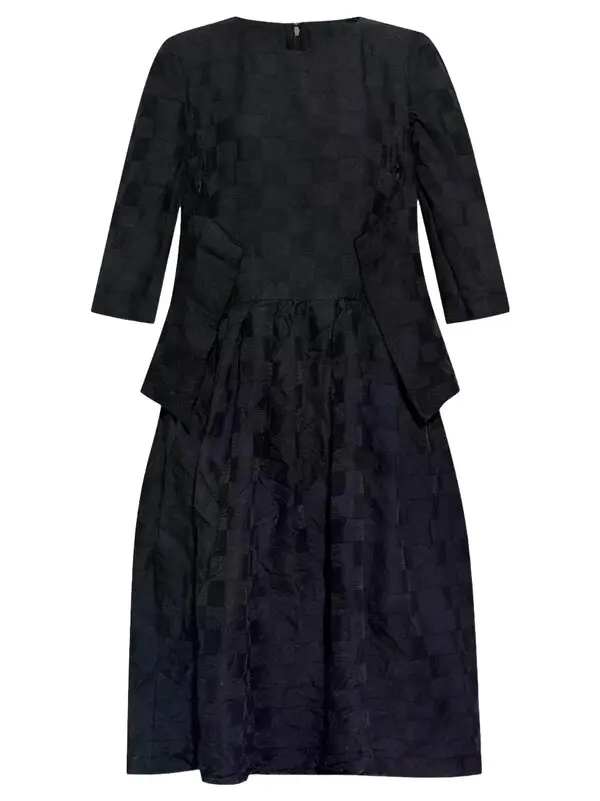 Comme Des Garçons Check Pattern Dress - Black