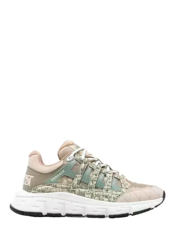 Versace Logo-print Sneakers - Neutrals