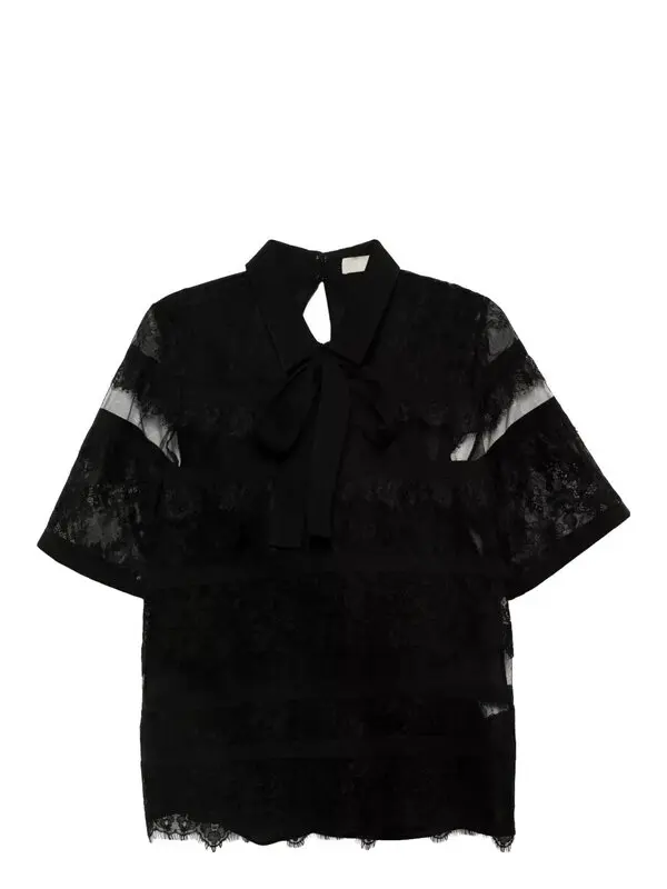 Elie Saab Lace Blouse - Black