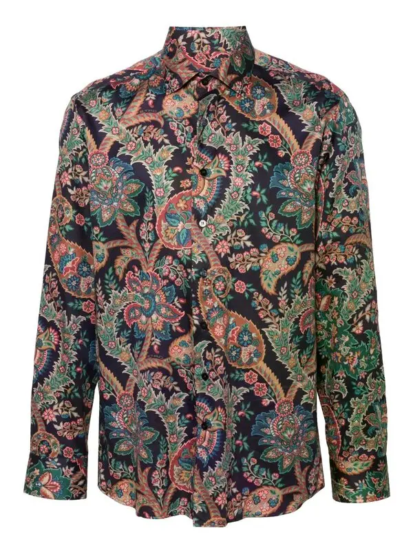 Etro Paisley-print Shirt - Blue