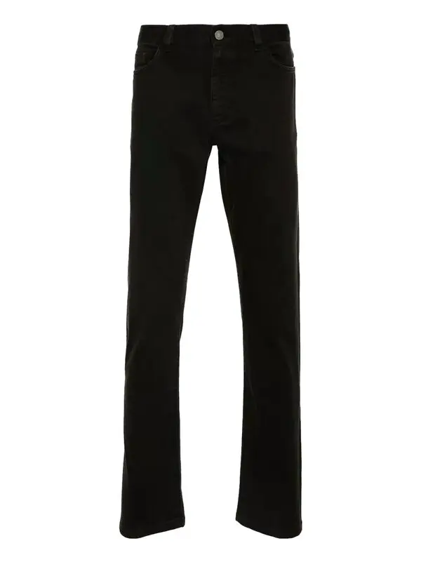 Zegna Logo-patch Trousers - Brown