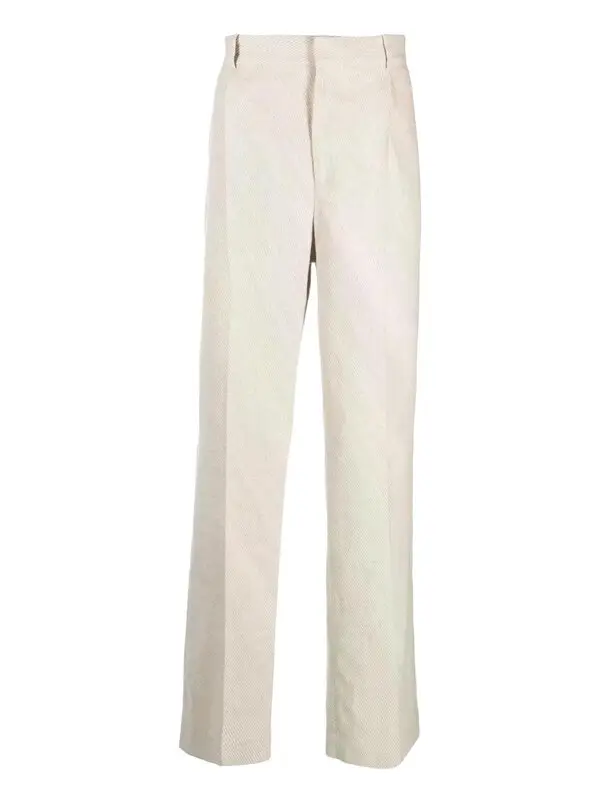 BOTTER Straight-leg Cotton-linen Blend Trousers - Neutrals