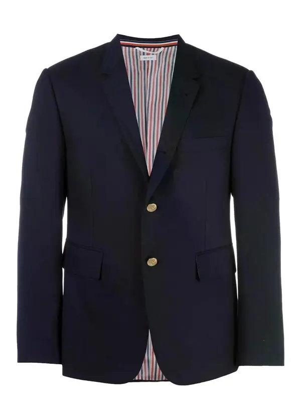 Thom Browne Super 120s Twill Sport Blazer - Blue