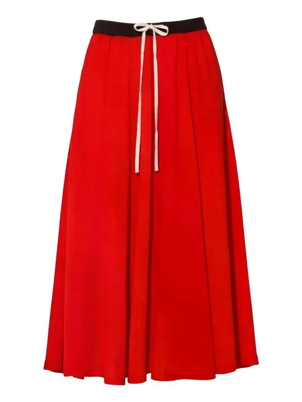 Cashmere In Love Bloom Midi Skirt - Red