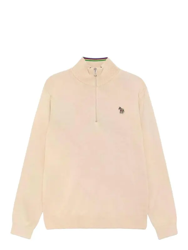 Paul Smith Half-zip High-neck Jumper - Neutrals