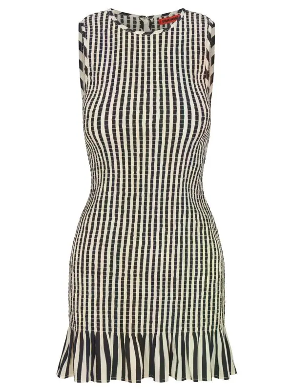 SIMONMILLER Belle Smocked Mini Dress - Black