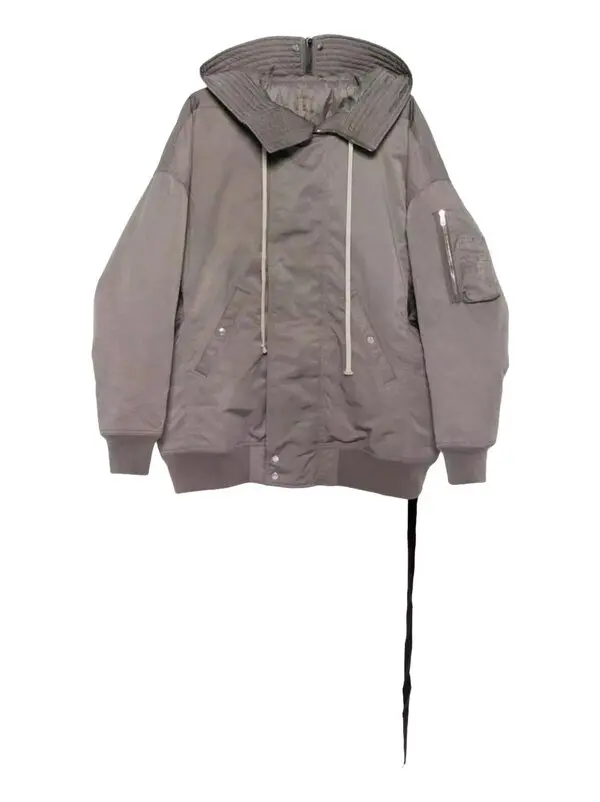 Rick Owens Hooded Bomber Jacket - Grey