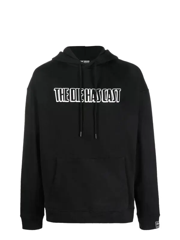 Raf Simons Text-print Hoodie - Black