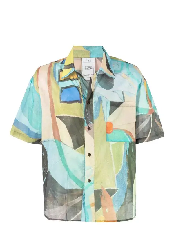BETHANY WILLIAMS Sociale Bowling Shirt - Blue