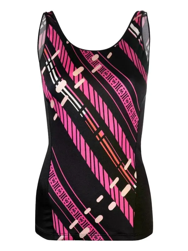 Wolford Hanna Stripe-print Tank Top - Black