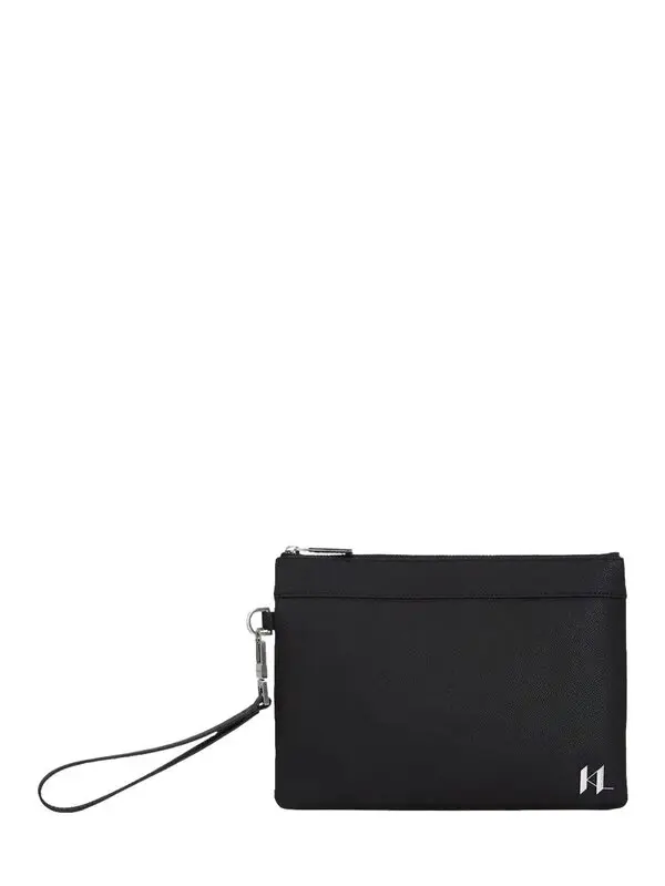 Karl Lagerfeld K/monogram Leather Clutch - Black