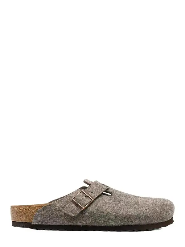 BIRKENSTOCK Boston Round-toe Slippers - Brown