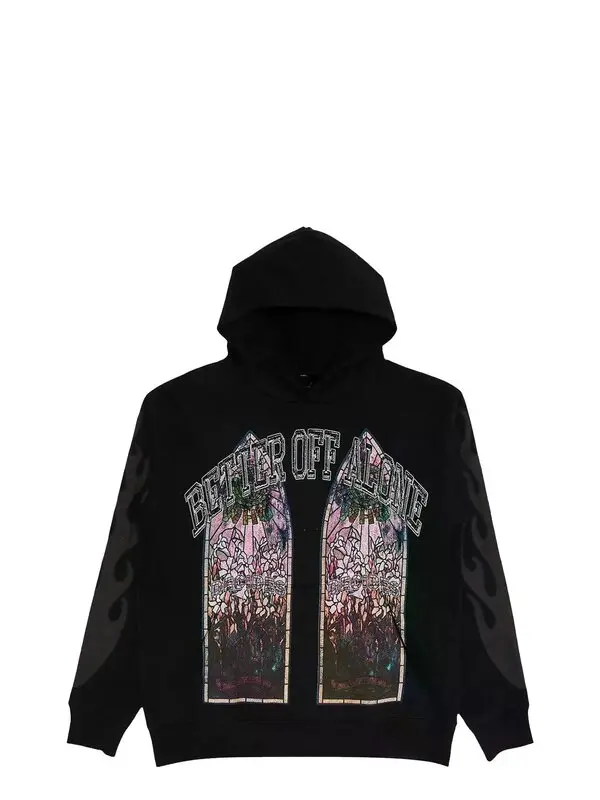 WHO DECIDES WAR X A Boogie Wit Da Hoodie Better Off Alone Hoodie - Black