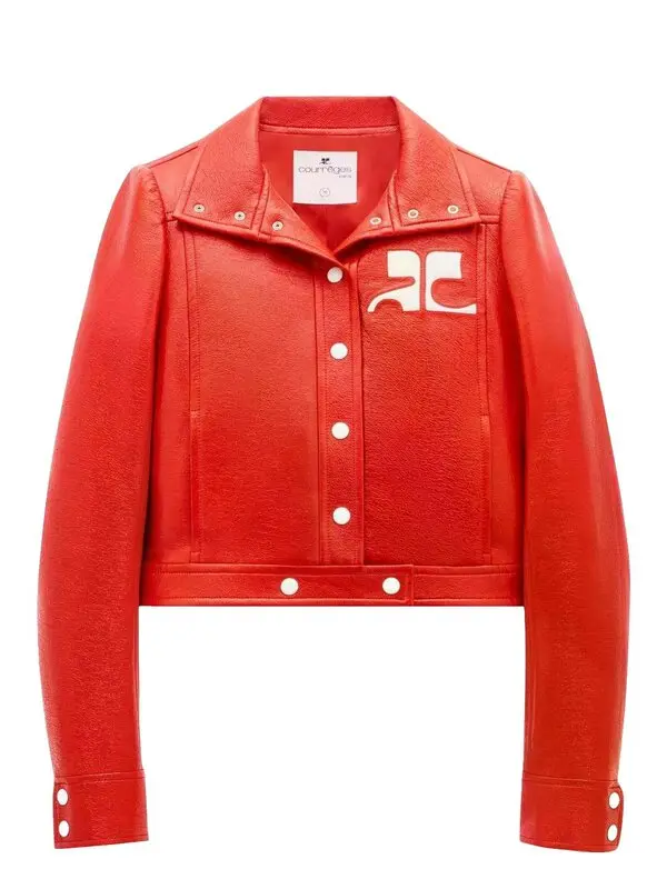 COURREGES Iconique Vinyl Jacket - Red