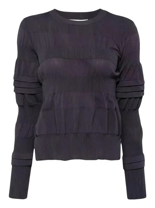 ENFOLD Ribbed Crew-neck Jumper - Grey