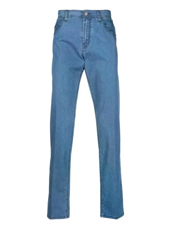 Canali Straight-leg Denim Jeans - Blue