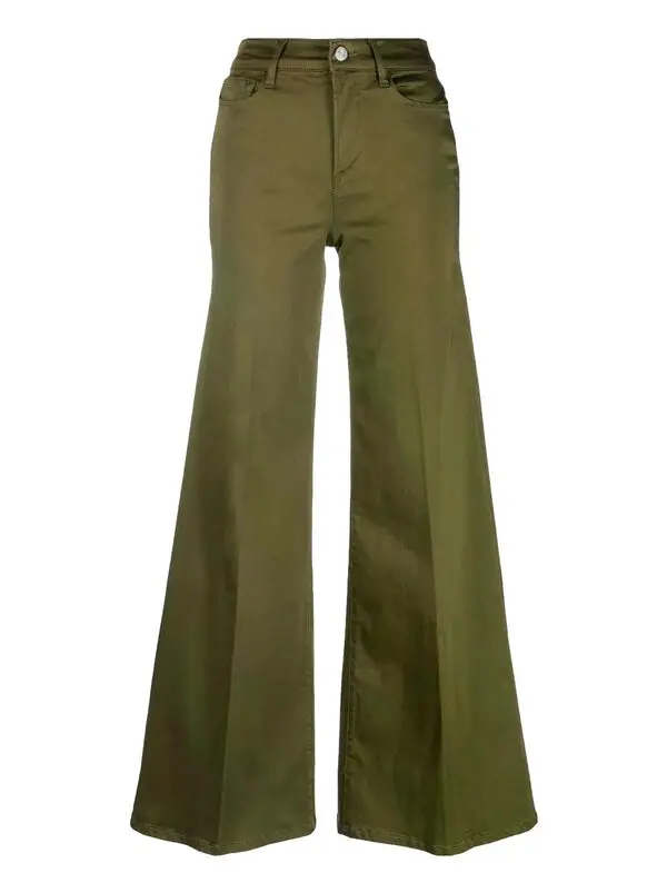 FRAME Le Pixie Palazzo Wide-leg Jeans - Green