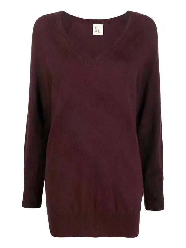PAULA V-neck Cashmere Jumper - Red