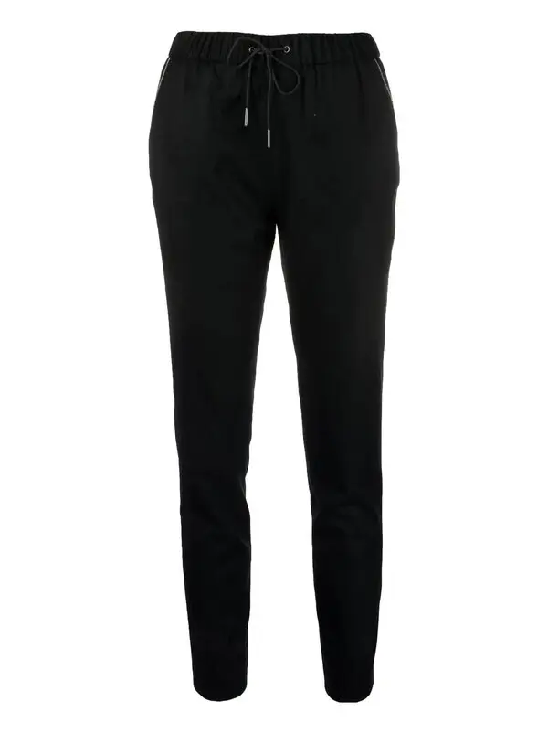 Fabiana Filippi Bead-detail Drawstring Trousers - Black
