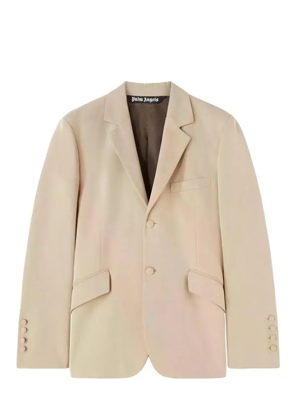 Palm Angels Fitted Retro Single-breasted Blazer - Neutrals