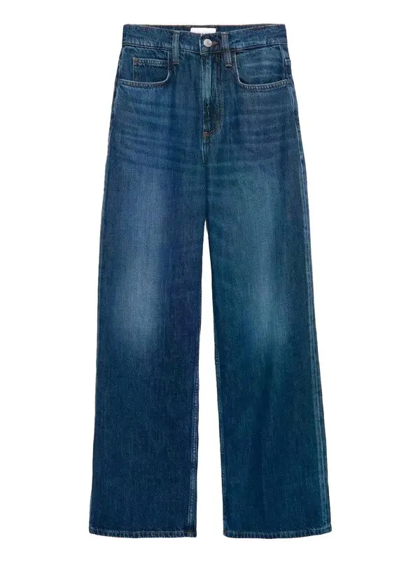 FRAME High-rise Straight Jeans - Blue