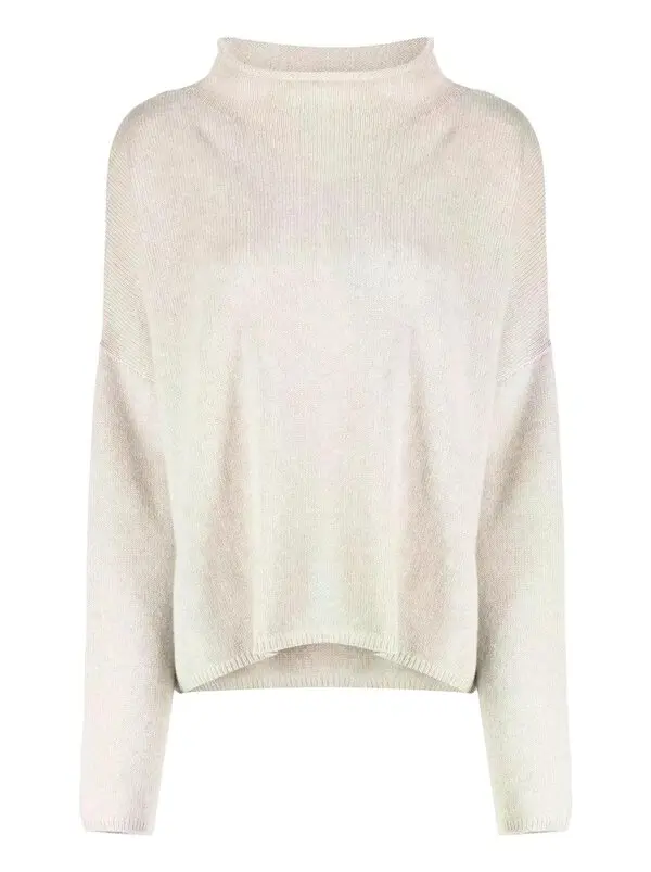 LISA YANG Mock-neck Cashmere Jumper - Neutrals