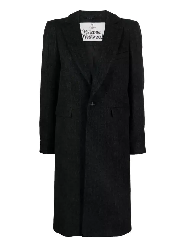 VIVIENNE WESTWOOD Alien Teddy Single-breasted Coat - Black
