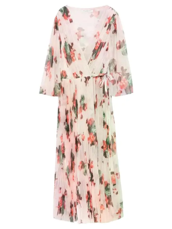 Philosophy Di Lorenzo Serafini Floral Print Pleated Maxi Dress - Pink